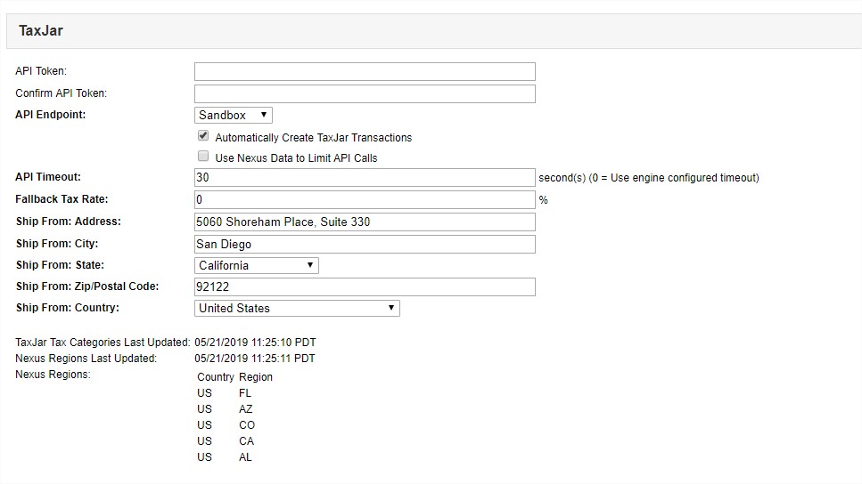 Miva Docs: TaxJar | Miva Integrations